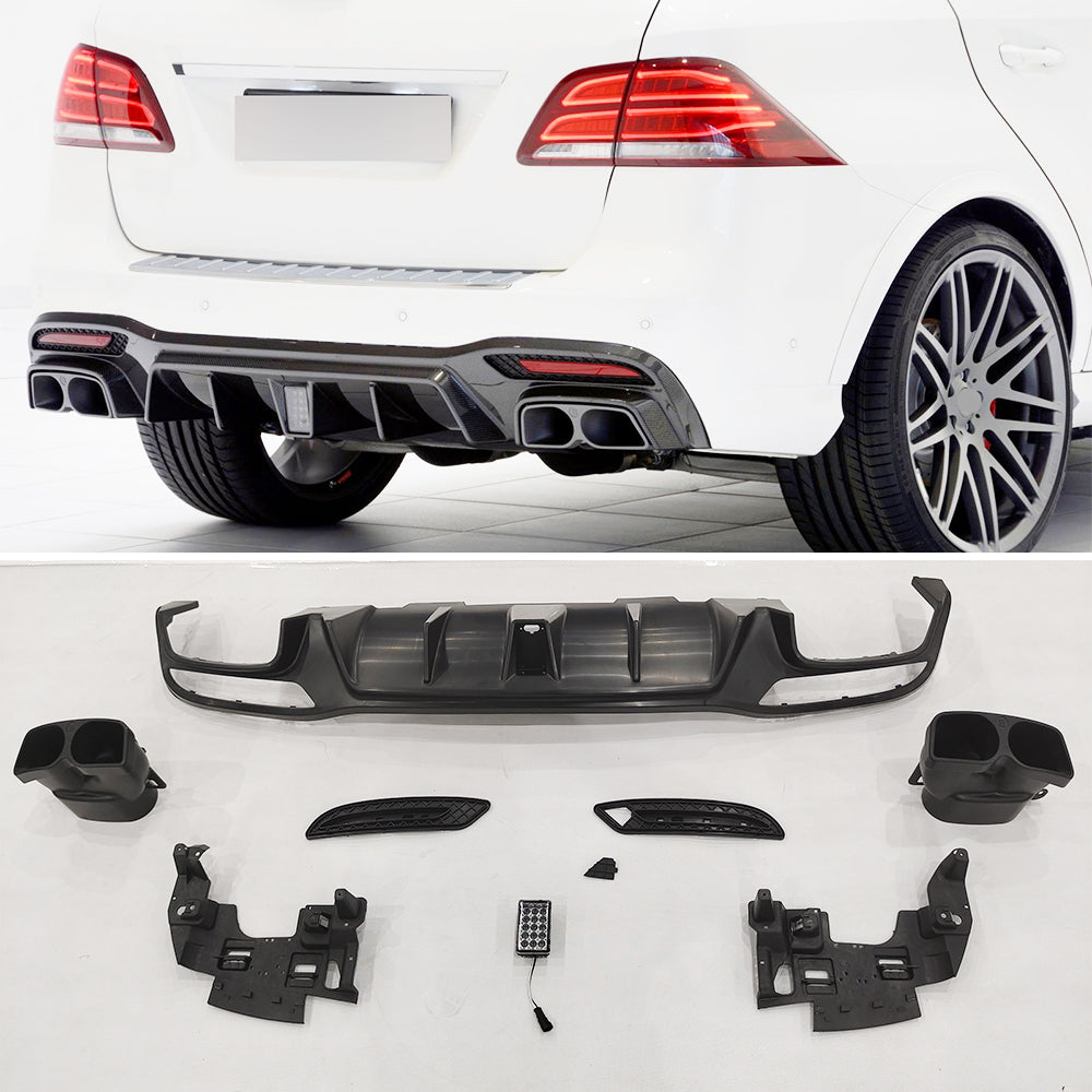 Rear diffuser with exhaust tips for Mercedes Benz GLE W166 2012 - 2019 ...