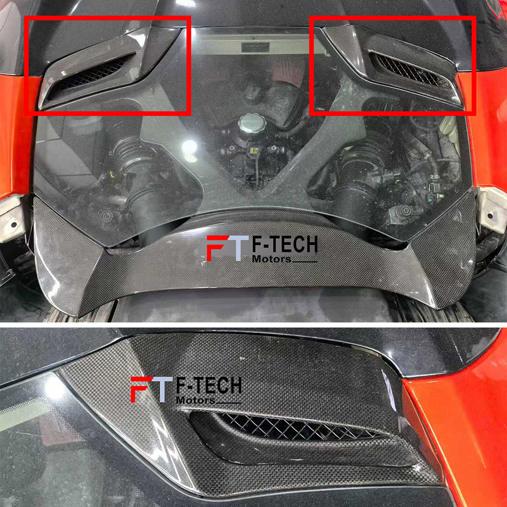 Carbon Fiber Rear Engine Air Intake For Ferrari 488 Spider 2015 - 2019 ...