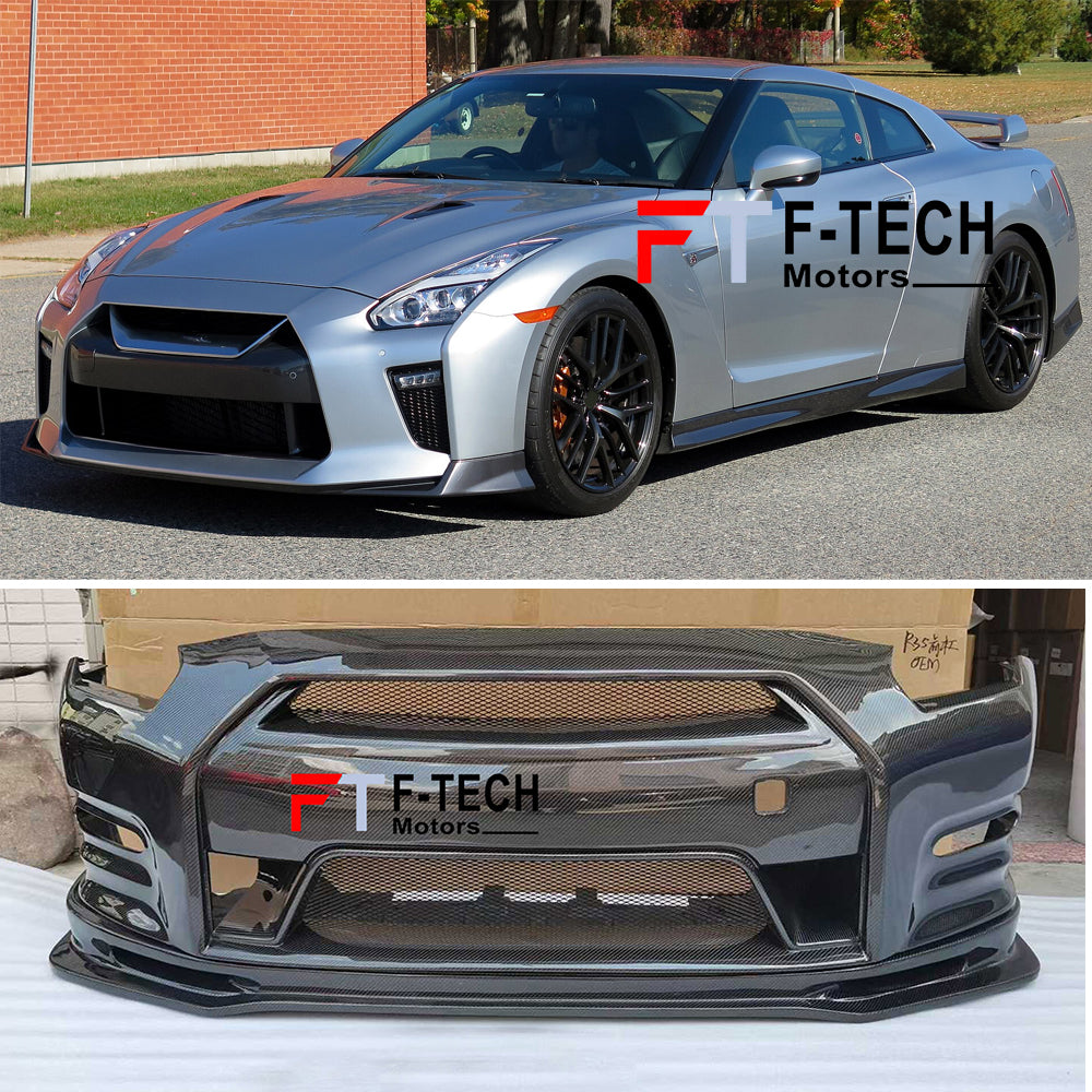 Carbon Fiber Front Bumper For Nissan GT R R35 2017 - 2023 – F-Tech Motors