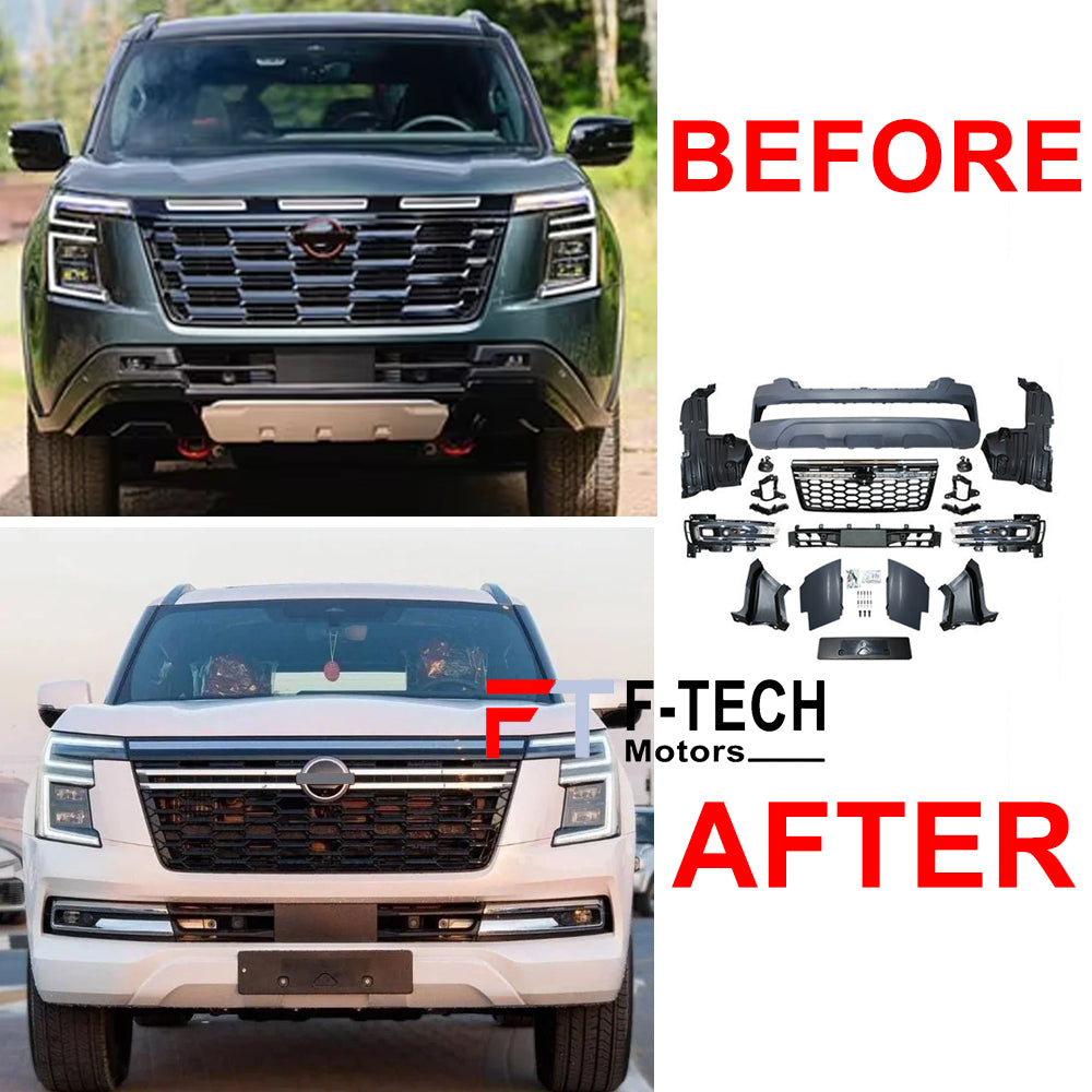 Body Kit Front Bumper Nissan Patrol 2025 Y63 XE SE Upgrade To Platinum ...