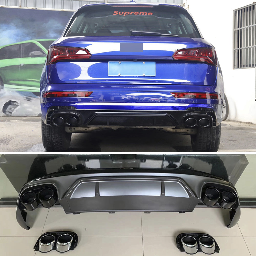 Audi RS Q5 style rear diffuser with exhaust tips for Audi Q5 FY 2017 ...