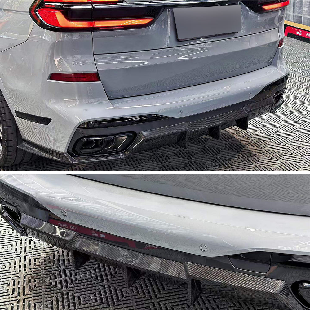 Dry carbon fiber rear diffuser fit new BMW X7 G07 LCI 2023-Up – F-Tech ...