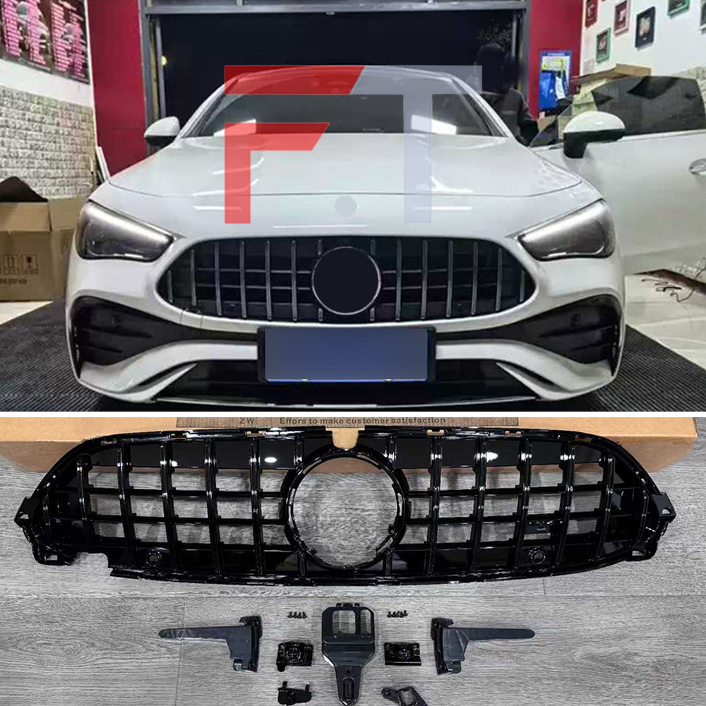 Gloss black front grille GT style for Mercedes Benz CLE C236 A236 2024 ...