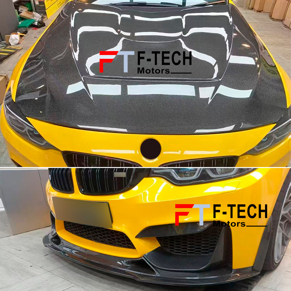 Carbon Fiber Hood Front Lip for BMW M3 F80 M4 F82 2014 - 2018 – F-Tech ...