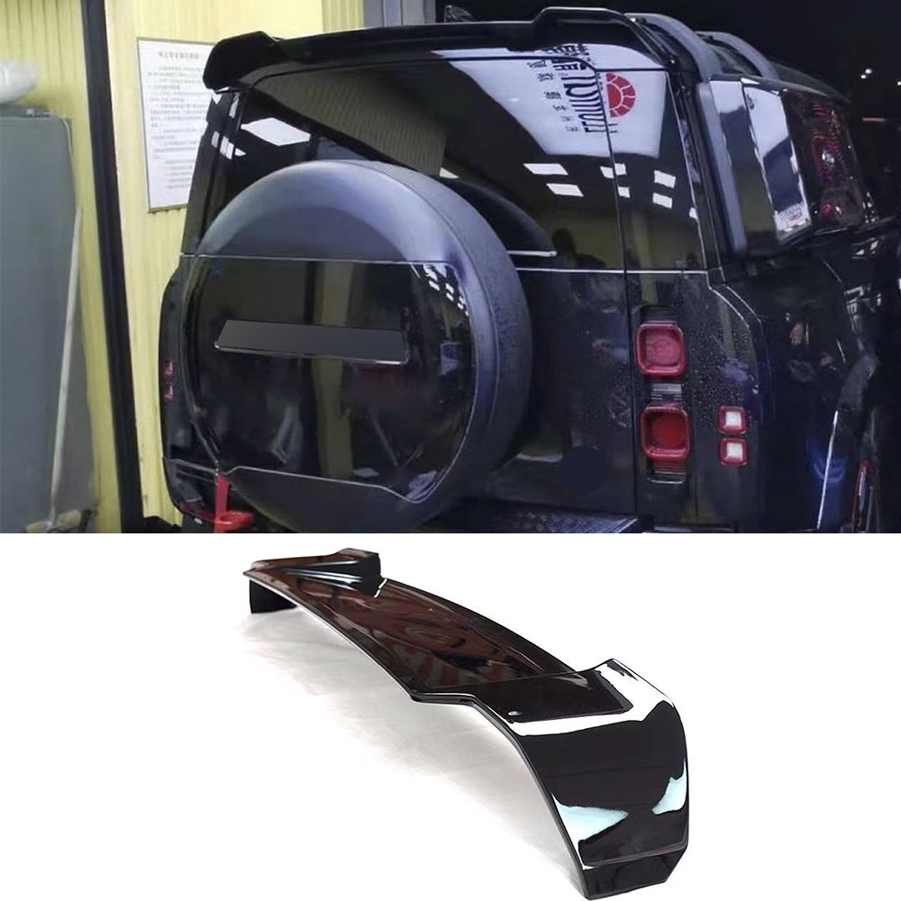 Gloss black rear roof spoiler for Land Rover Defender L663 90 110 2020 ...