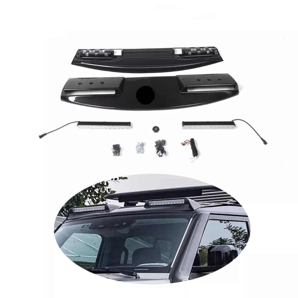 Dry carbon fiber LED roof light bar for Land Rover Defender L663 90 11 ...